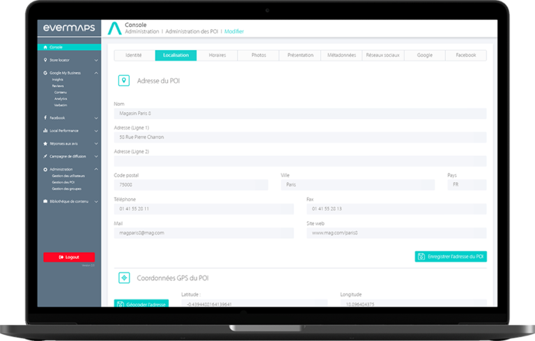 The evermaps Console • evermaps